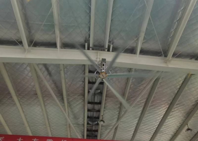1.5kw PMSM Motor Al Mg Alloy Giant Ceiling Fans 380AC For Indoor Sports ...